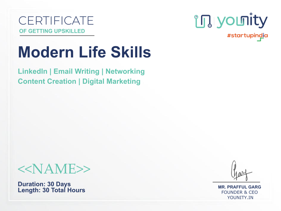 Modern Life Skills by Younity(September)